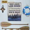 Personalized Pontoon Metal Sign Lake House Whatever Float - LuvinGift