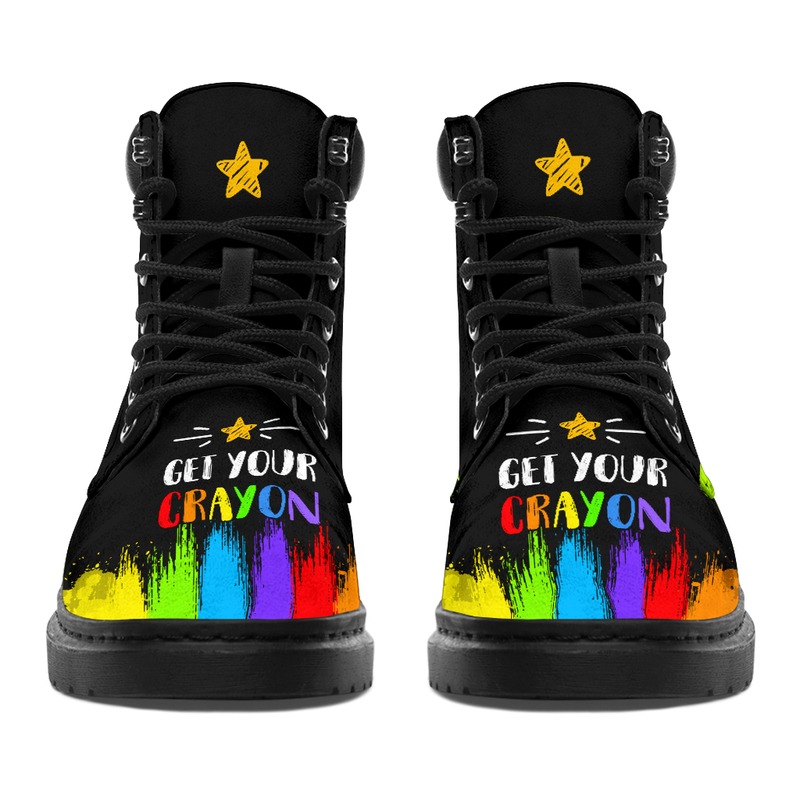 Kindergarten Teacher All Season Boots Get Your Crayon - LuvinGift
