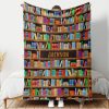 Personalized Book Blanket Bookshelf - LuvinGift
