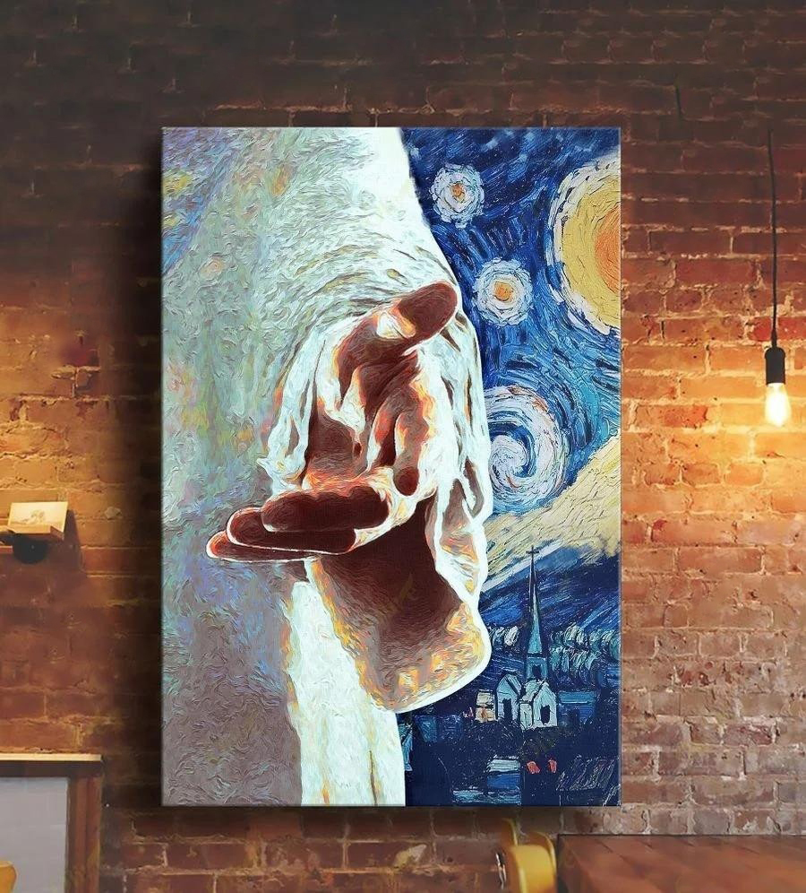 Jesus Christian Canvas The Hand Of God - LuvinGift