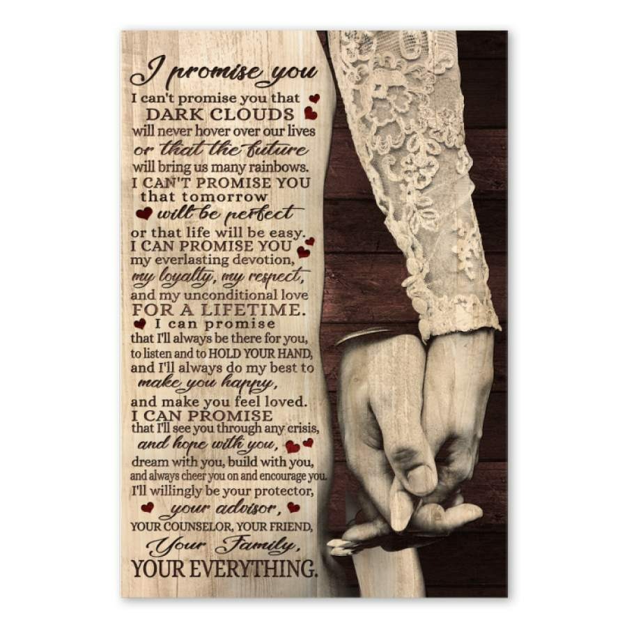 Couple Canvas I Promise You - LuvinGift
