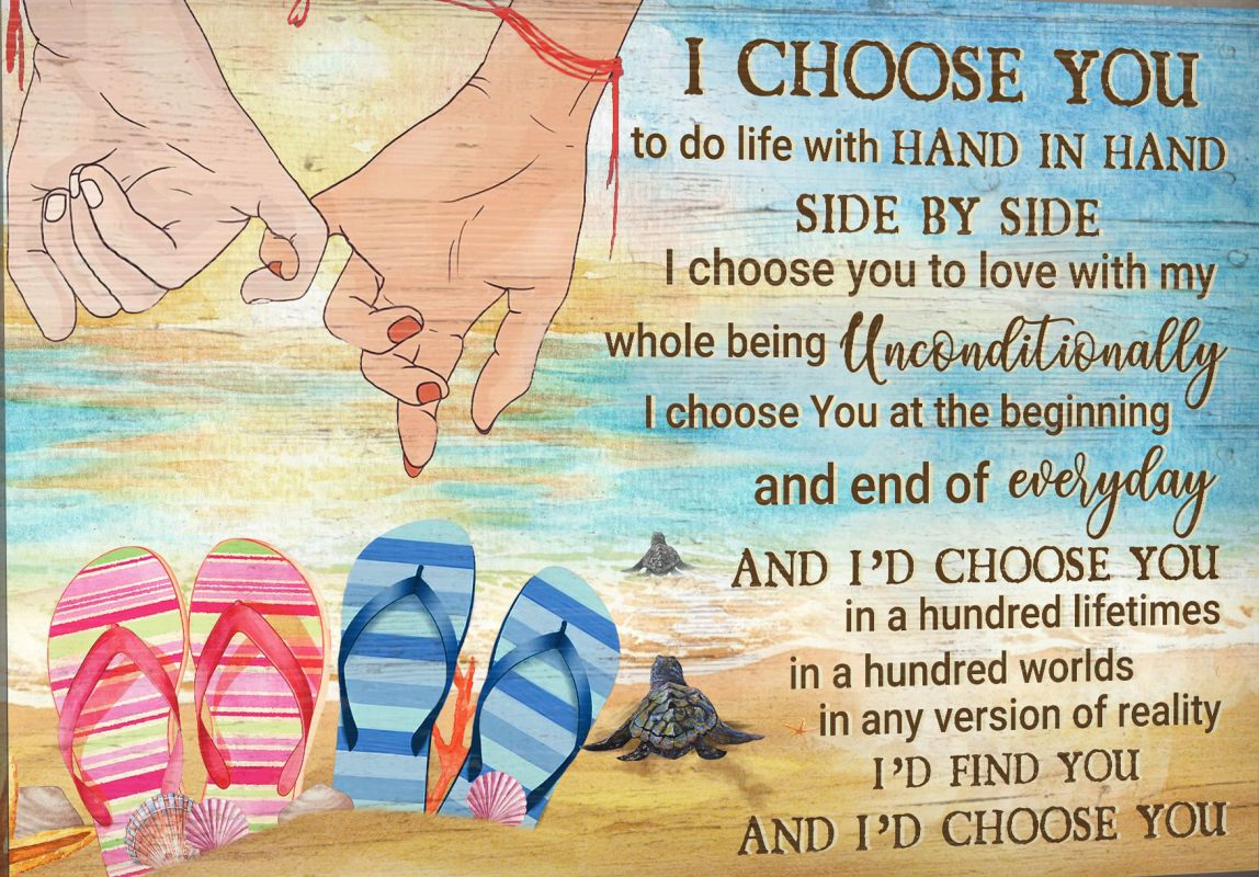 Couple Canvas I Choose You Hand In Hand - LuvinGift