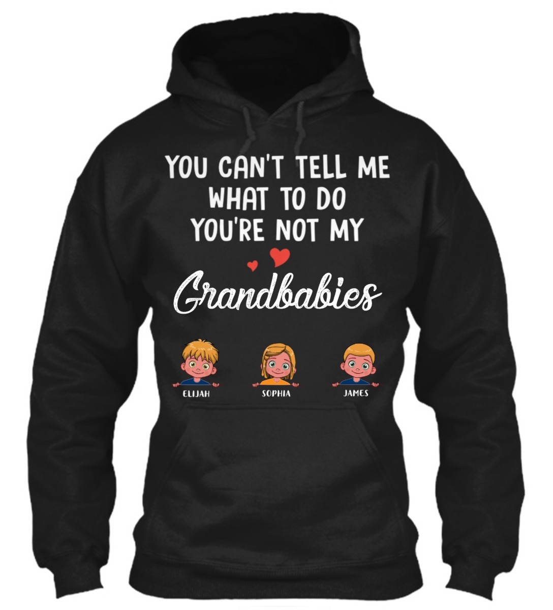 Personalized Grandma Hoodie: Funny Grandbabies Quote